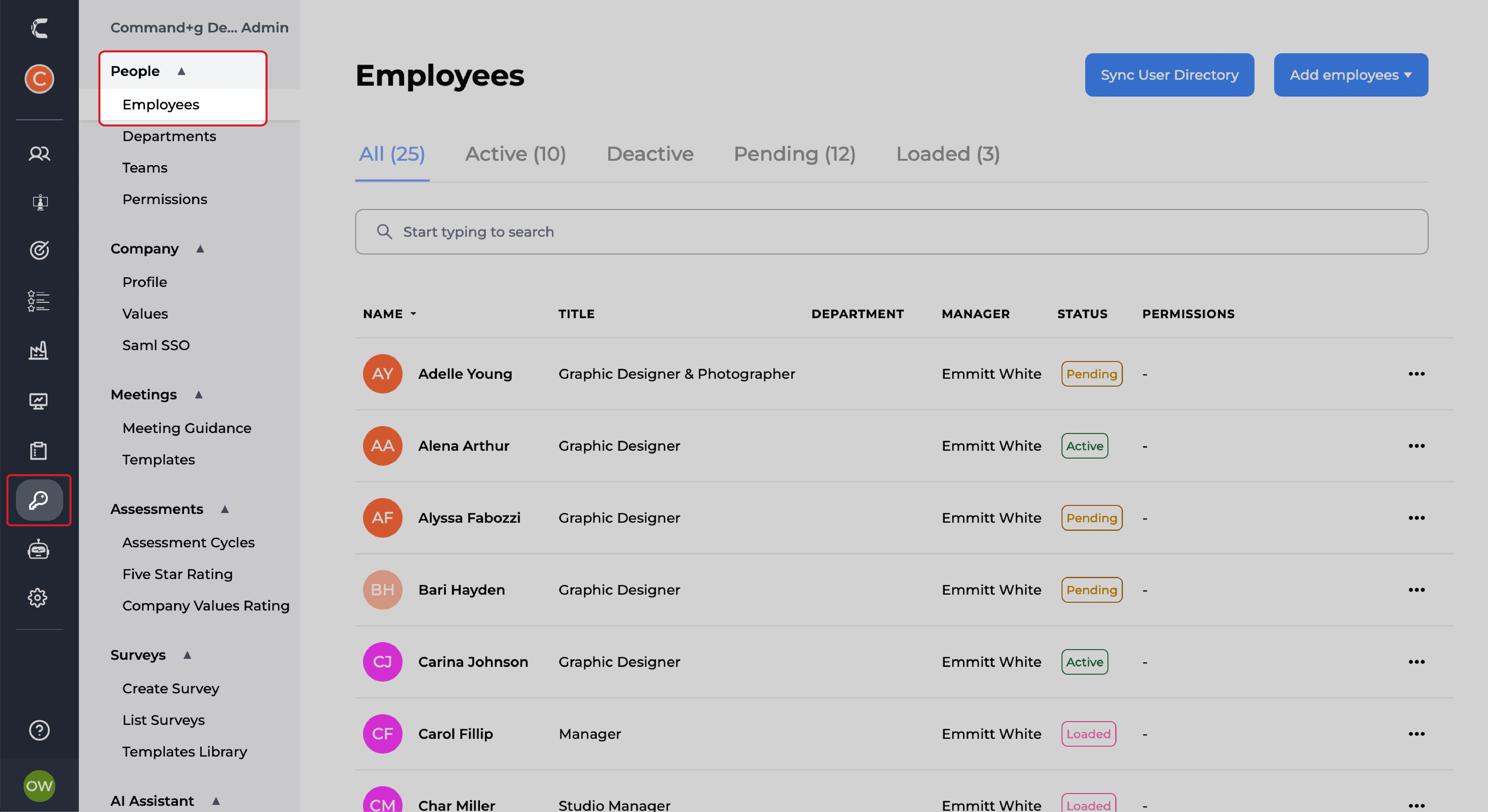 Editing Employees – Coplae